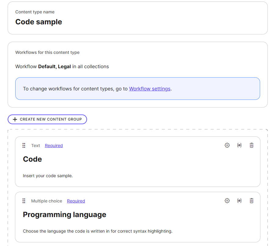 Insert code samples into articles | Kontent.ai Learn